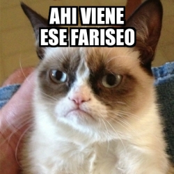Meme Grumpy Cat - Ahi viene ese fariseo - 23779576