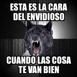 Meme Insanity Wolf - Esta es la cara del envidioso Cuando las cosa te ...