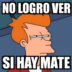 Meme Futurama Fry - no logro ver si hay mate - 24390377