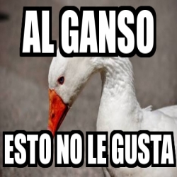Meme Personalizado - Al Ganso Esto no le gusta - 24416013
