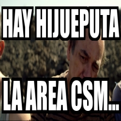 Meme Personalizado - HAY HIJUEPUTA LA AREA CSM... - 24501649