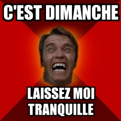 Meme Arnold - C'est dimanche laissez moi tranquille - 24547568