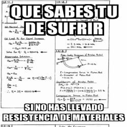 Meme Personalizado - que sabes tu de sufrir si no has llevado ...
