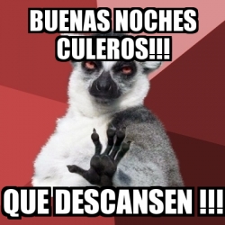 Meme Chill Out Lemur - BUENAS NOCHES CULEROS!!! QUE DESCANSEN ...