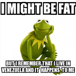 Meme Kermit the frog - I might be fat but I remember that i live in ...
