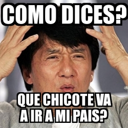 Meme Jackie Chan - COMO DICES? QUE CHICOTE VA A IR A MI PAIS? - 24753255
