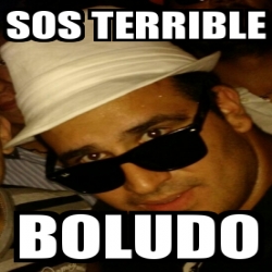 Meme Personalizado - sos terrible boludo - 24753432