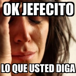 Meme Problems - Ok jefecito Lo que usted diga - 24877219