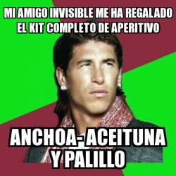 Meme Sergio Ramos - Mi amigo invisible me ha regalado el kit completo ...