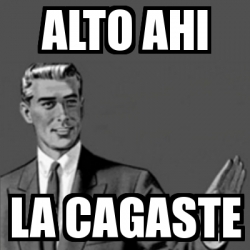 Meme Correction Guy - alto ahi la cagaste - 25157336