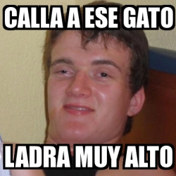 Meme Stoner Stanley - calla a ese gato ladra MUY ALTO - 25328418