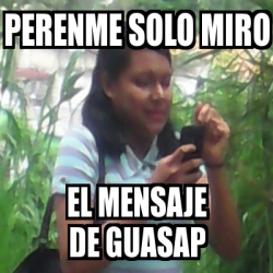 Meme Personalizado - perenme solo miro el mensaje de guasap - 25528318