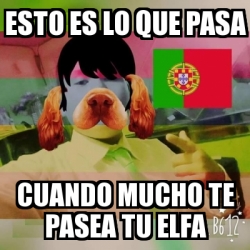 Meme Personalizado - esto es lo que pasa cuando mucho te pasea tu elfa ...