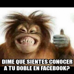 Meme Personalizado - Dime que sientes conocer a tu doble en Facebook ...