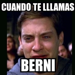 Meme crying peter parker - cuando te lllamas berni - 25672751