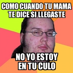 Meme Friki - como cuando tu mama te dice si llegaste no yo estoy en tu ...
