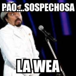 Meme Personalizado - Pao....sospechosa LA WEA - 25819101