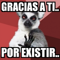 Meme Chill Out Lemur - Gracias a ti.. Por existir.. - 25905837
