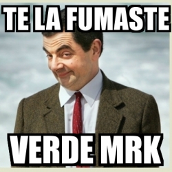 Meme Mr Bean - Te la fumaste Verde Mrk - 26588247