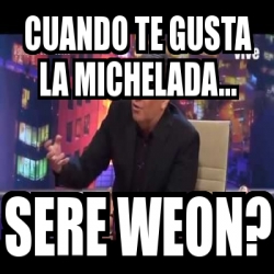 Meme Personalizado - Cuando te gusta la michelada... sere weon? - 27016072