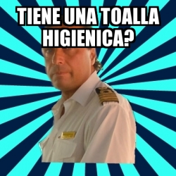 Meme Francesco Schettino - tiene una toalla higienica? - 27975466