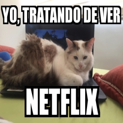 Meme Personalizado - Yo, tratando de ver netflix - 28134446