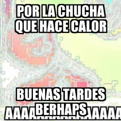 Meme Personalizado - por la chucha que hace calor buenas tardes berhaps ...