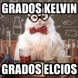 Meme Chemistry Cat - grados kelvin grados elcios - 28455121