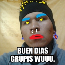 Meme Personalizado - buen dias grupis wuuu. - 28915236