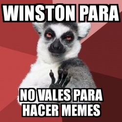 Meme Chill Out Lemur - WINSTON para no vales para hacer memes - 29278221