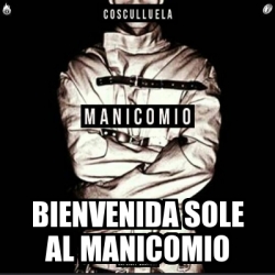 Meme Personalizado - Bienvenida Sole al manicomio - 29468591