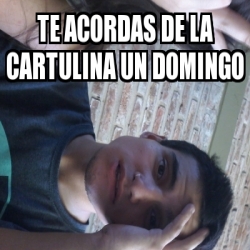 Meme Personalizado - Te acordas de la cartulina un domingo - 29591861