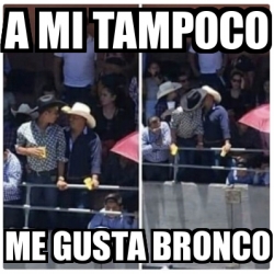 Meme Personalizado - a mi tampoco me gusta bronco - 29654995