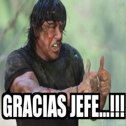 Meme Personalizado - Gracias jefe...!!! - 29673613