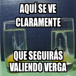 Meme Personalizado - AquÃ­ se ve claramente que seguirÃ¡s valiendo ...