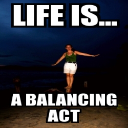Meme Personalizado - Life is... A balancing act - 29734149
