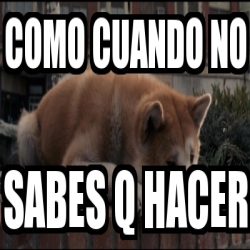 Meme Personalizado - Como cuando no Sabes q hacer - 29778037