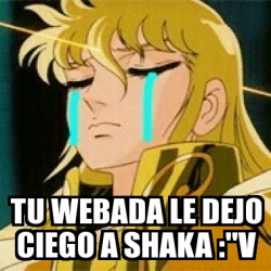 Meme Personalizado - Tu webada le dejo ciego a shaka :"v - 29850670