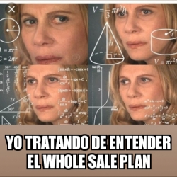 Meme Personalizado - Yo tratando de entender el whole sale plan - 29879212