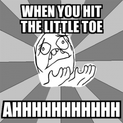 Meme Whyyy - when you hit the little toe AHHHHHHHHHHH - 29972502