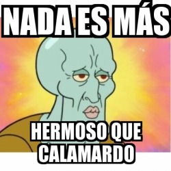 Meme Personalizado - NADA ES MÃ S HERMOSO QUE CALAMARDO - 3107229