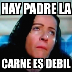 Meme Personalizado - hay padre la carne es debil - 3277323