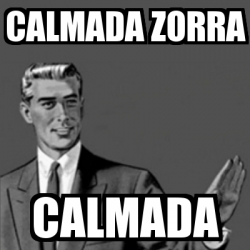 Meme Correction Guy - calmada zorra calmada - 3035455