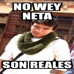 Meme Personalizado - no wey neta son reales - 3416578