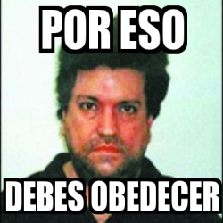 Meme Personalizado - Por eso debes obedecer - 3429439