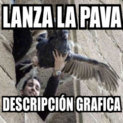 Meme Personalizado - LANZA LA PAVA DESCRIPCIÃ“N GRAFICA - 3435278