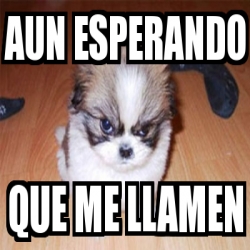 Meme Personalizado - aun esperando que me llamen - 3531645