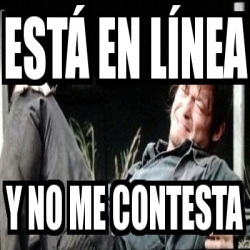 Meme Personalizado - ESTÃ EN LÃ NEA Y NO ME CONTESTA - 3060912