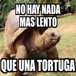 Meme Personalizado - no hay nada mas lento que una tortuga - 3759671