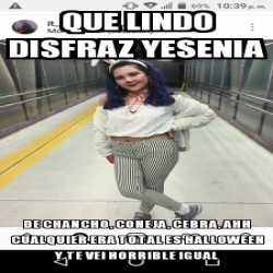 Meme Personalizado - Que lindo disfraz Yesenia de chancho, coneja ...